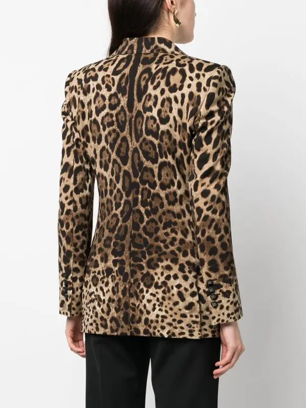 Dolce & Gabbana Leopard-print Single-breasted Blazer