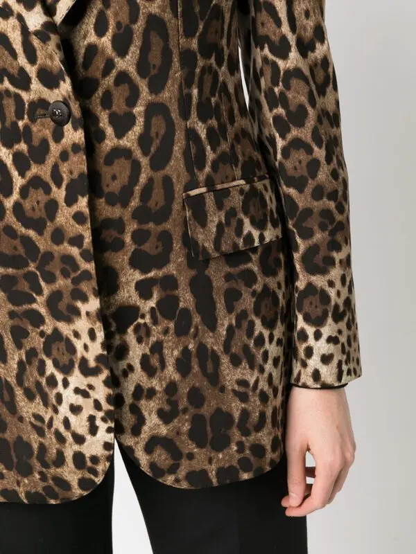 Dolce & Gabbana Leopard-print Single-breasted Blazer