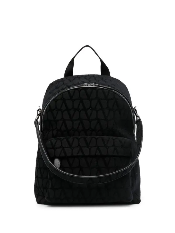 Valentino Garavani Toile Iconographe Backpack - Black
