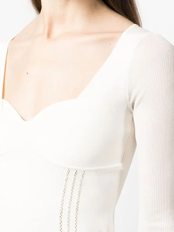 Simkhai Sweetheart-neck Fine-knit Top