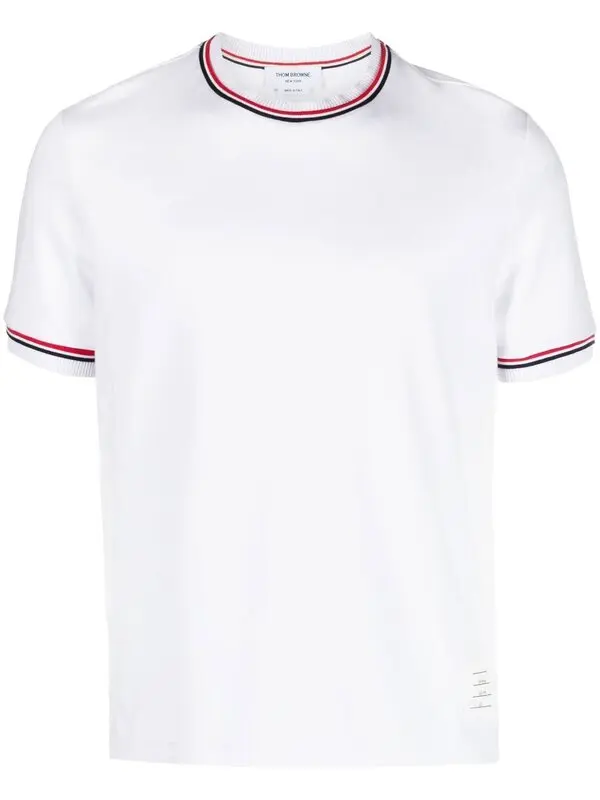 Thom Browne Logo-patch Crew Neck T-shirt