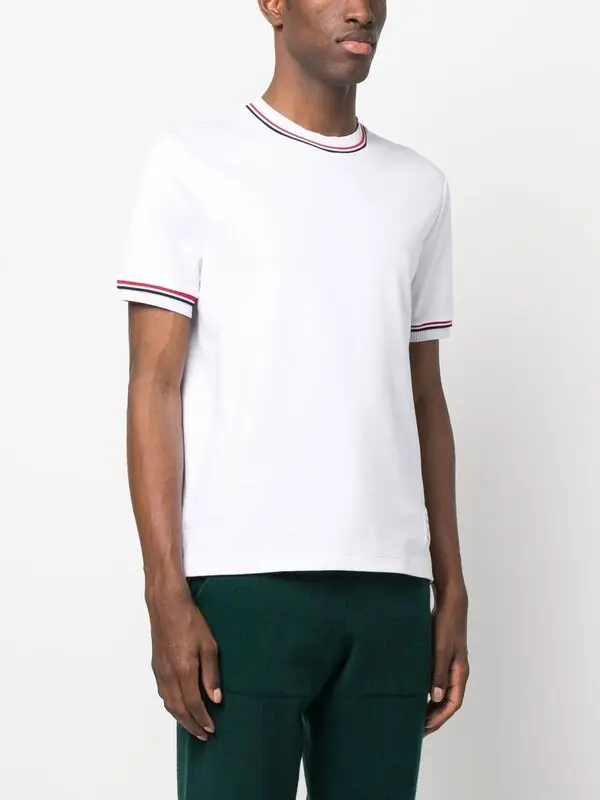 Thom Browne Logo-patch Crew Neck T-shirt
