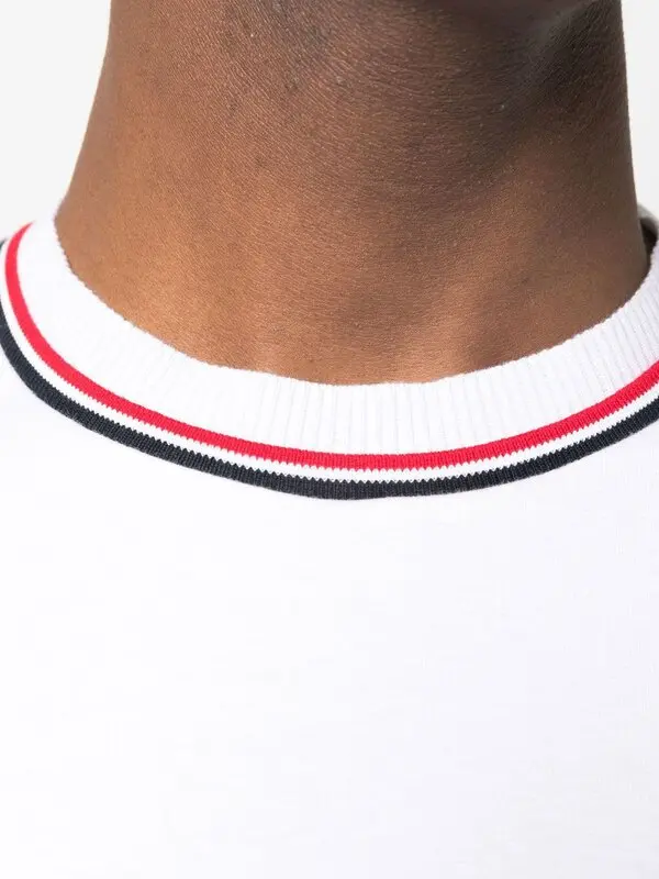Thom Browne Logo-patch Crew Neck T-shirt