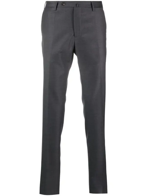 Incotex Slim-cut Virgin-wool Trousers - Grey