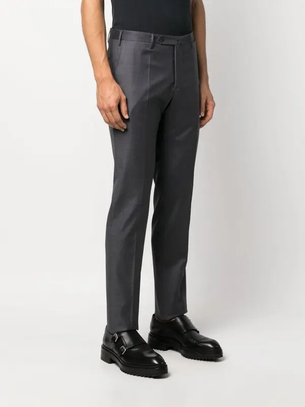 Incotex Slim-cut Virgin-wool Trousers - Grey