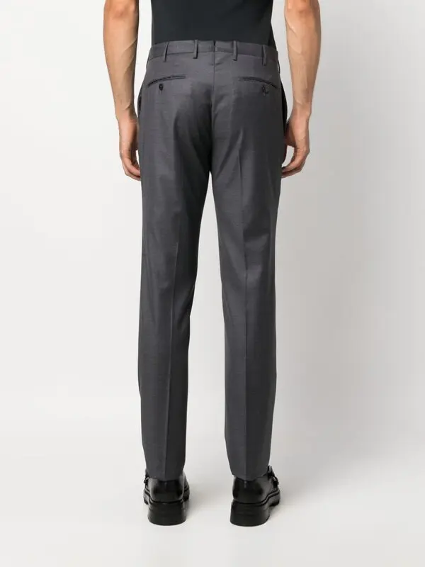 Incotex Slim-cut Virgin-wool Trousers - Grey