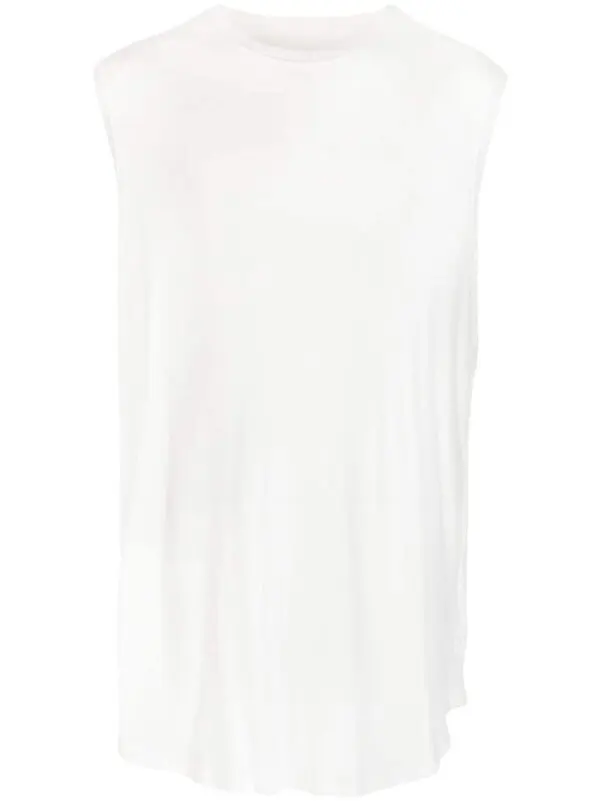JULIUS Curved-hem Cotton Tank Top