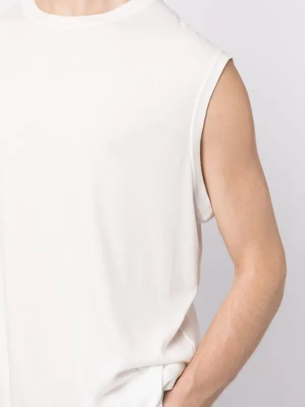 JULIUS Curved-hem Cotton Tank Top