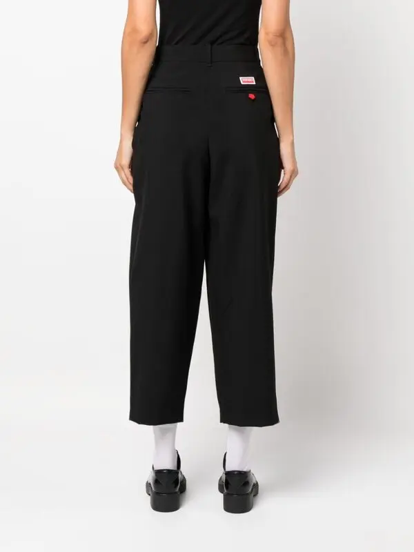 Kenzo Pleat-detail Cropped Trousers