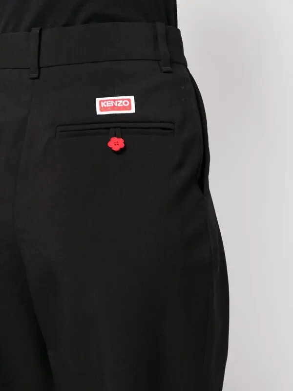 Kenzo Pleat-detail Cropped Trousers