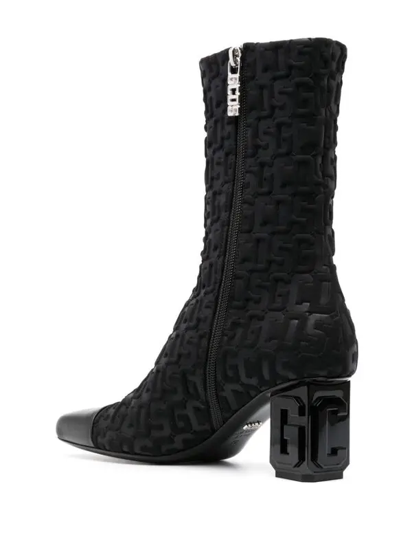 Gcds 75mm Monogram-pattern Ankle Boots