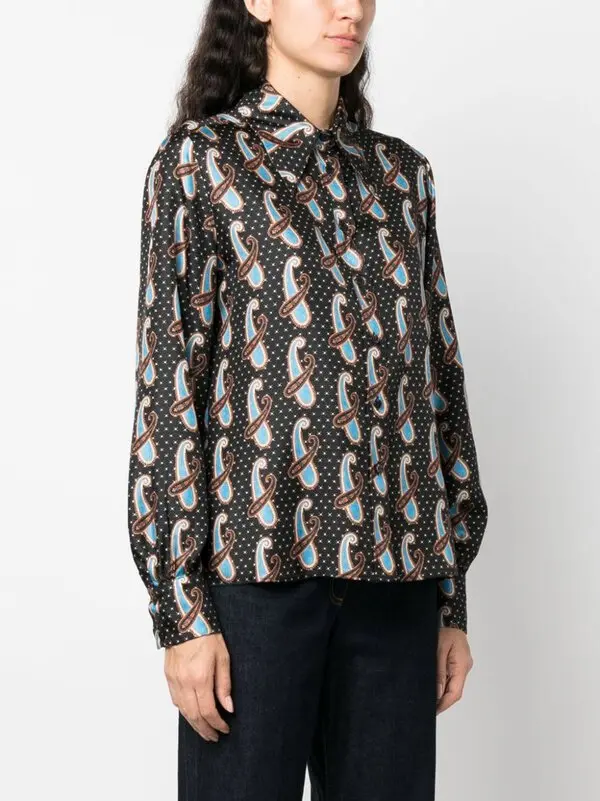 Etro Paisley-print Silk Shirt - Black