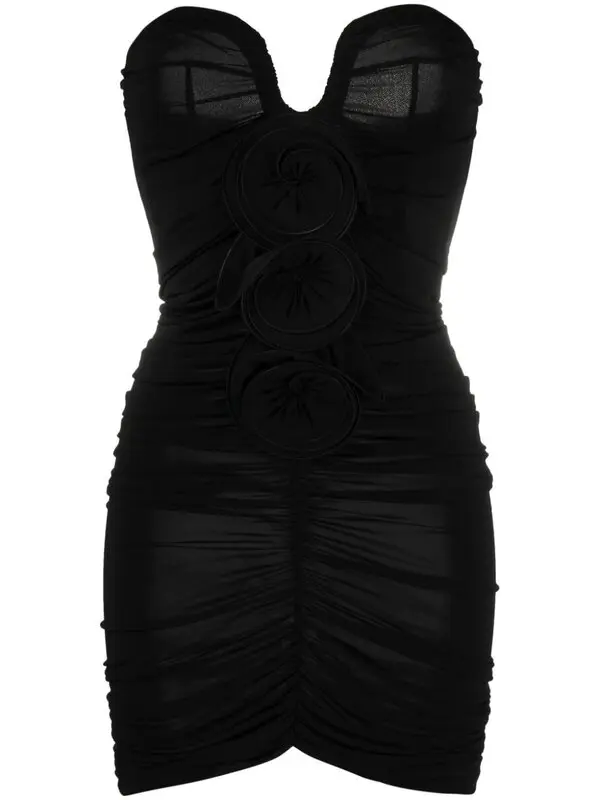 Magda Butrym Floral-appliqué Ruched Minidress