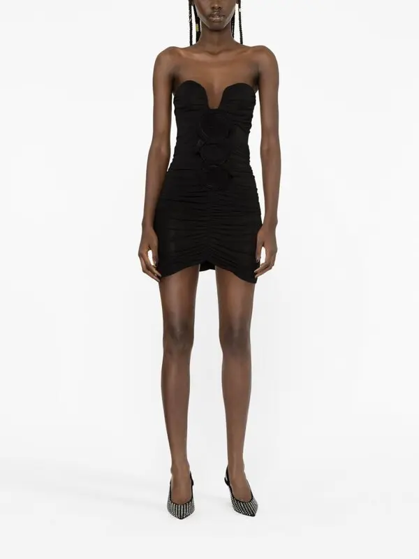 Magda Butrym Floral-appliqué Ruched Minidress