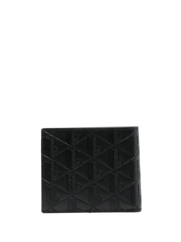 Lacoste Logo-plaque Leather Wallet - Black