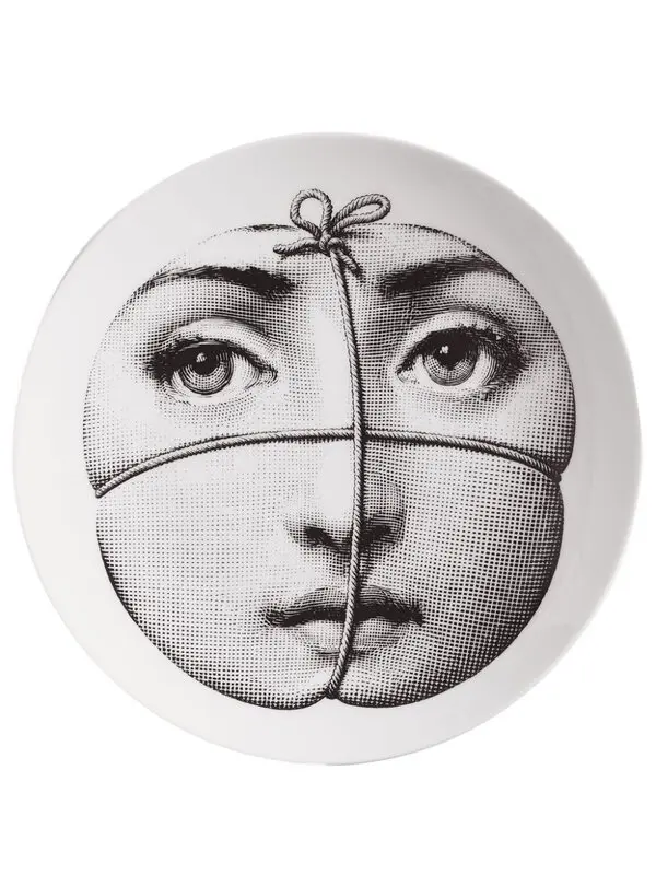 FORNASETTI Tema E Variazioni Porcelain Plate - White