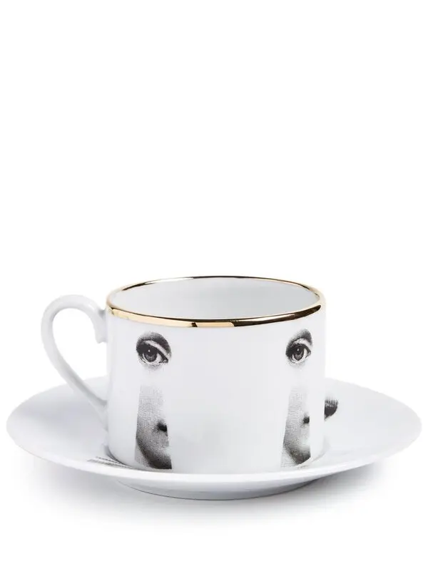 FORNASETTI Variazioni Serratura Tea Cup - White