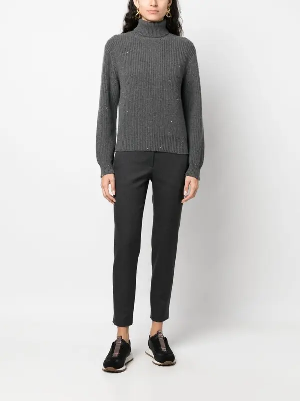 Brunello Cucinelli Mid-rise Cropped Tapered Trousers