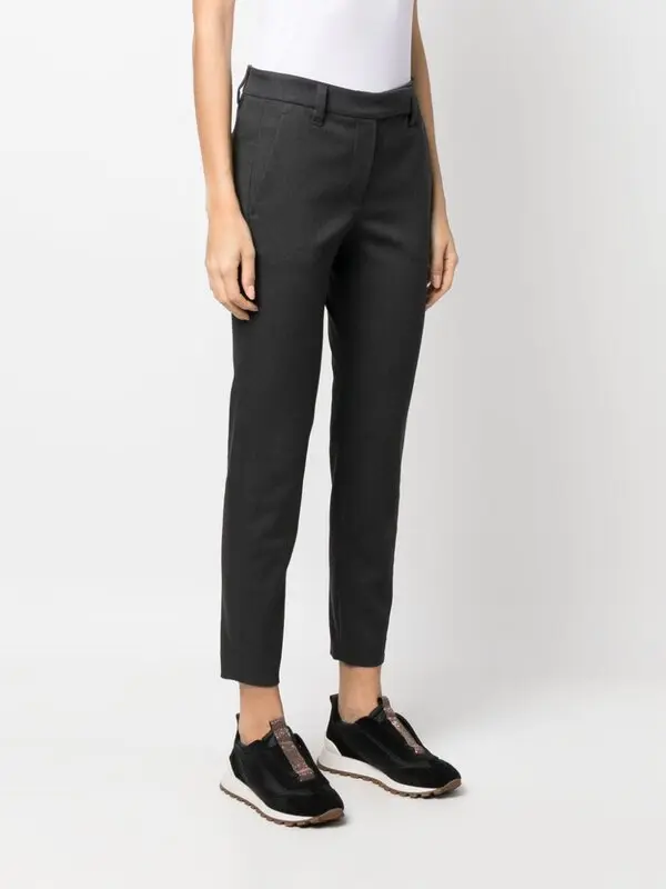Brunello Cucinelli Mid-rise Cropped Tapered Trousers