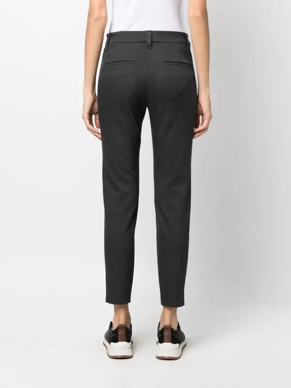 Brunello Cucinelli Mid-rise Cropped Tapered Trousers