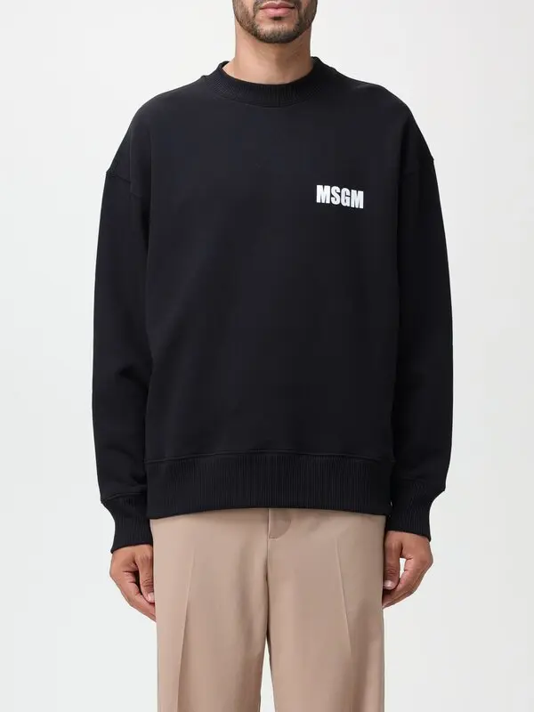 MSGM Cotton Logo Sweatshirt - Black