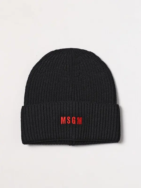 MSGM Wool-blend Beanie - Black