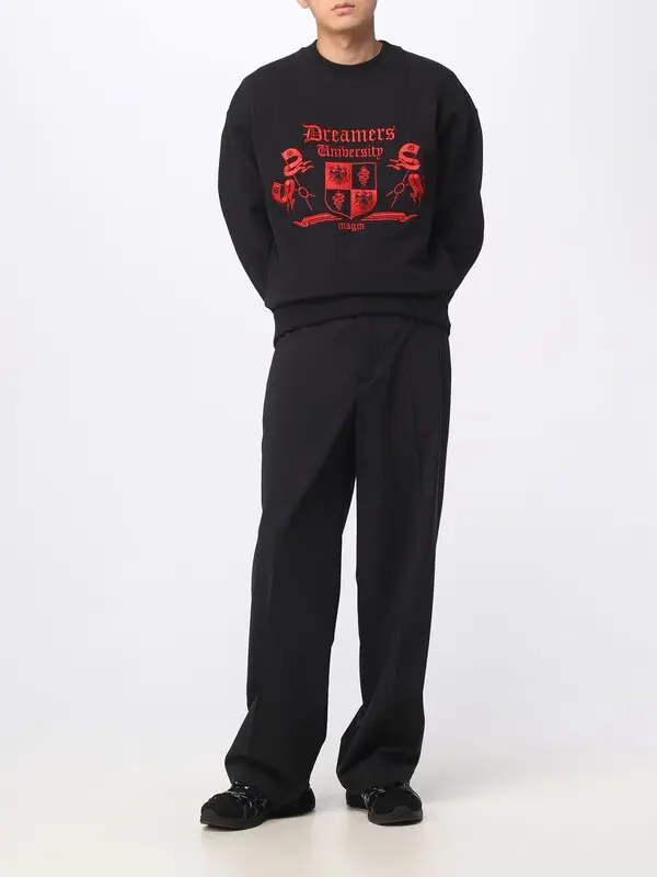 MSGM Virgin Wool Stretch Trousers - Black