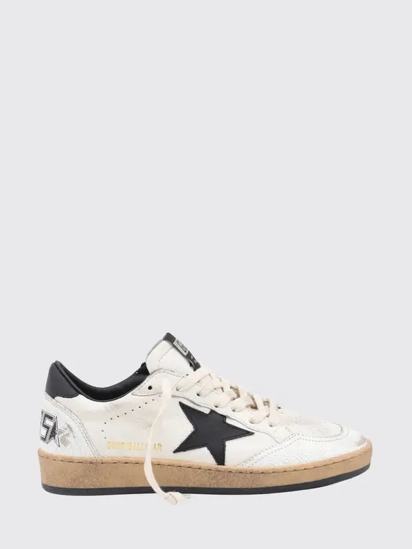GOLDEN GOOSE Ball Star Crackle Leather Low-top Sneakers - White