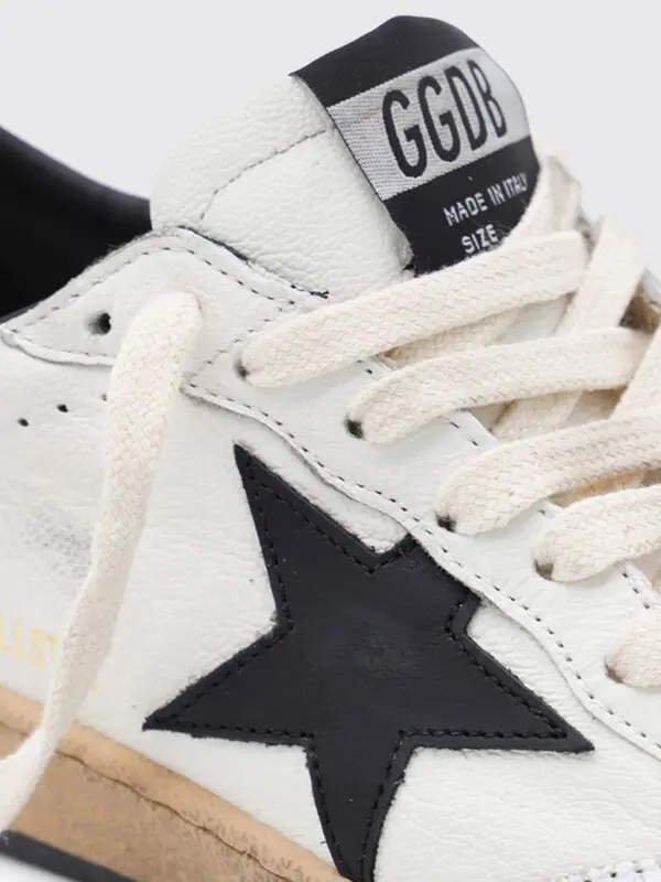 GOLDEN GOOSE Ball Star Crackle Leather Low-top Sneakers - White