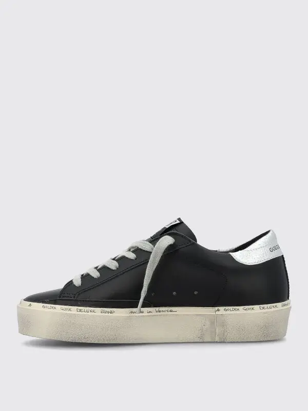 GOLDEN GOOSE Hi Star Distressed Leather Platform Sneakers