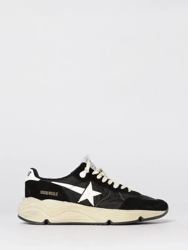 GOLDEN GOOSE Running Sole Low-top Sneakers In Nylon And Suede - Black