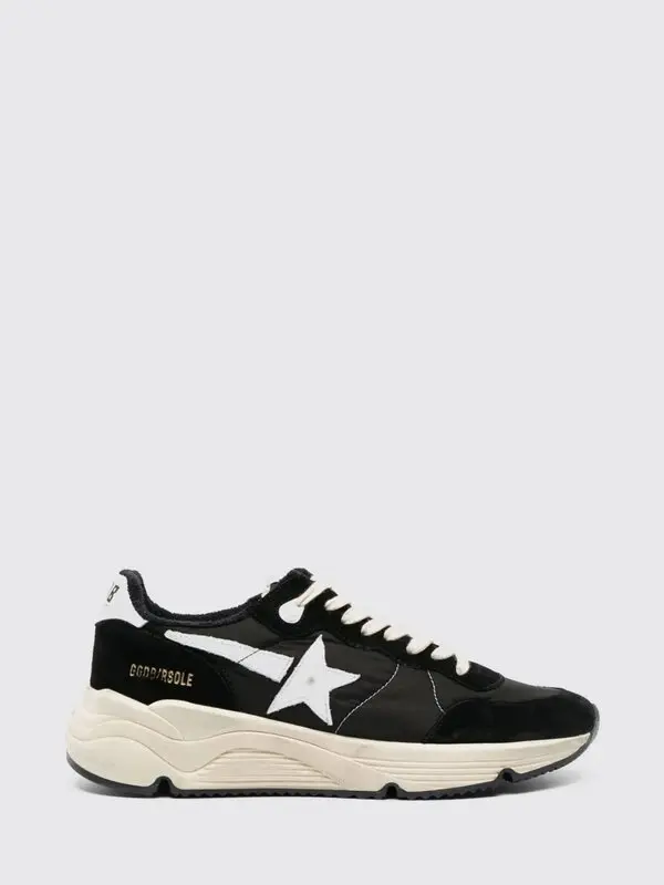 GOLDEN GOOSE Running Sole Low-top Sneakers In Nylon And Suede - Black