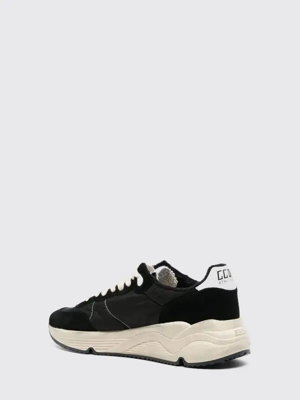 GOLDEN GOOSE Running Sole Low-top Sneakers In Nylon And Suede - Black