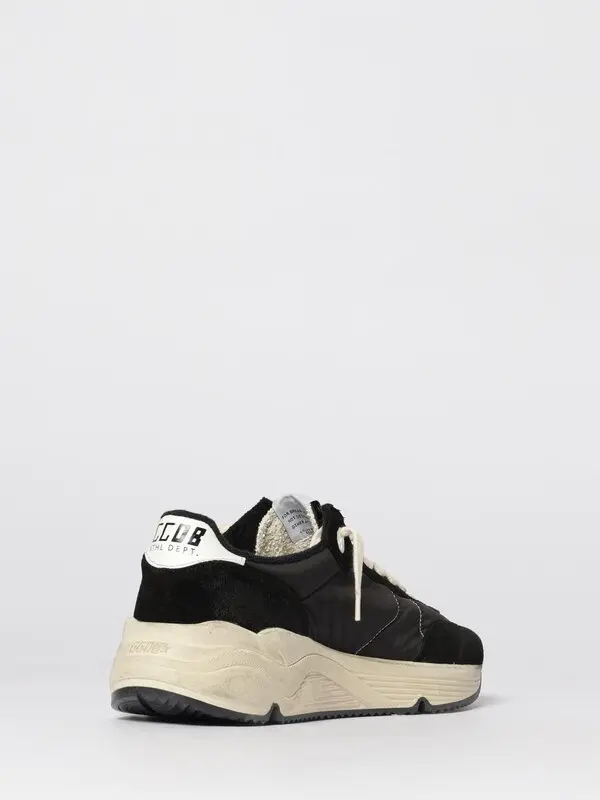 GOLDEN GOOSE Running Sole Low-top Sneakers In Nylon And Suede - Black