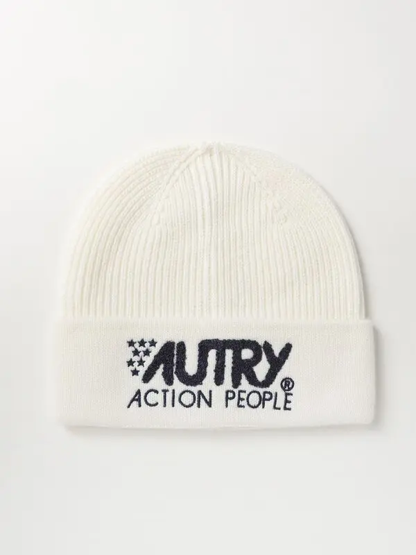 AUTRY Wool Blend Cap With Embroidered Logo - White
