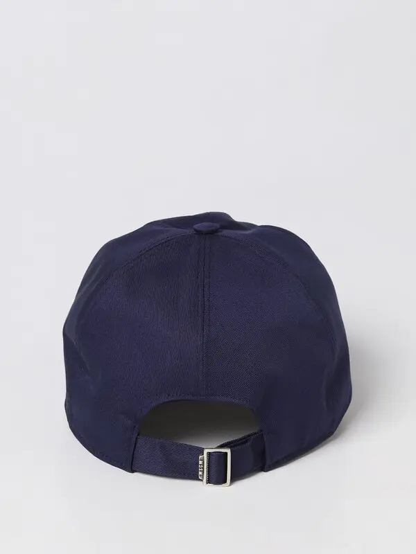 MSGM Cotton Baseball Cap With Embroidered Logo - Blue