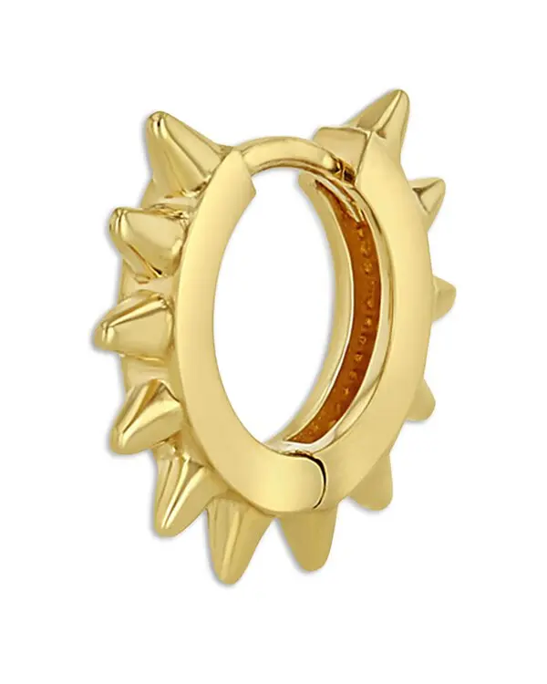 Zoe Chicco 14k Yellow Spiked Huggie Hoop Earring - Gold