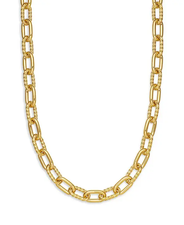 David Yurman 18k Yellow Dy Madison Chain Necklace - Gold