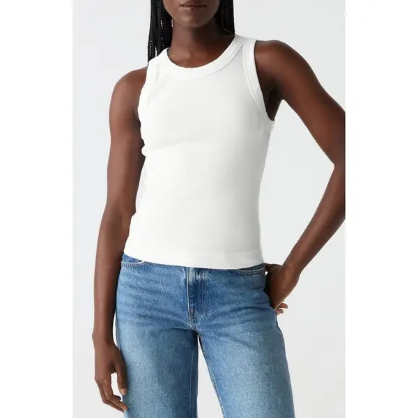 Michael Stars Gina Cotton & Modal Rib Tank - Chalk