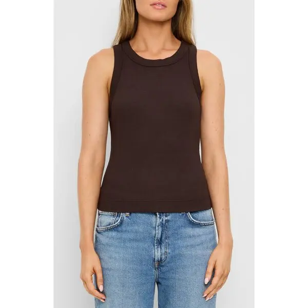 Michael Stars Gina Cotton & Modal Rib Tank - Java