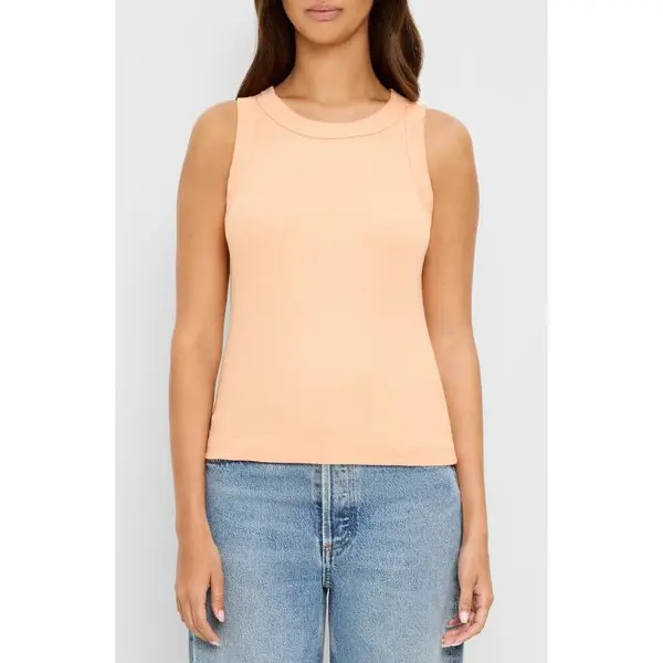 Michael Stars Gina Cotton & Modal Rib Tank - Tangerine