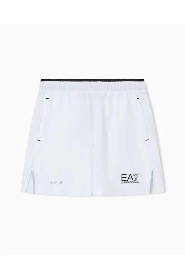 EA7 Tennis Pro Shorts In Ventus7 Technical Fabric - White
