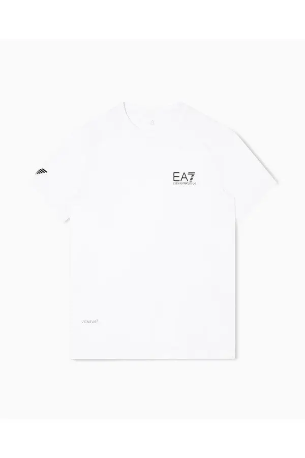 EA7 Tennis Pro T-shirt In Ventus7 Technical Fabric - White