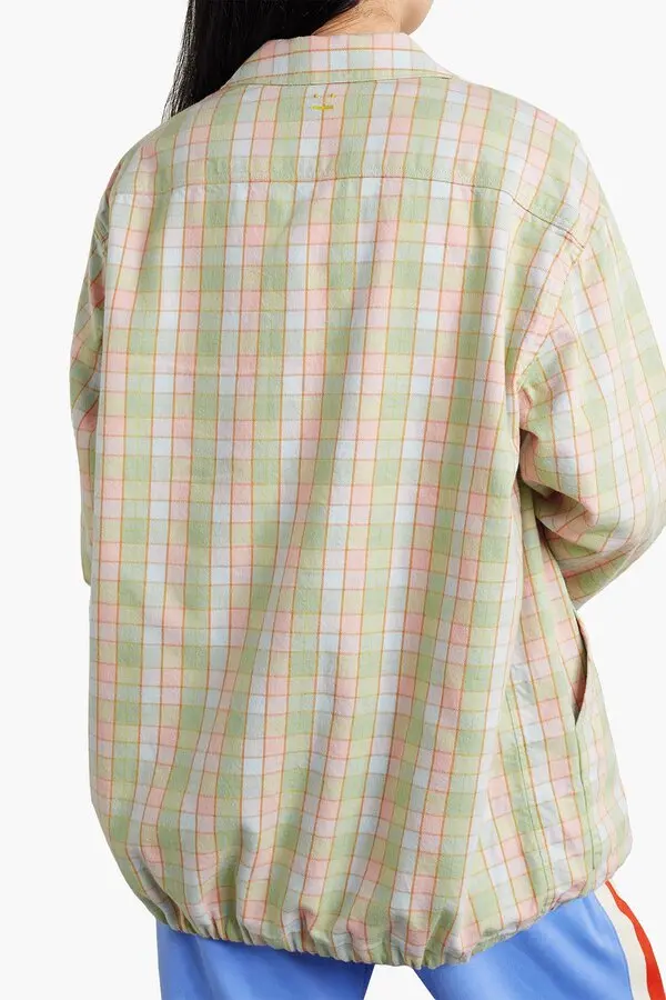 Acne Studios Checked Cotton Flannel Shirt With Drawstring Hem