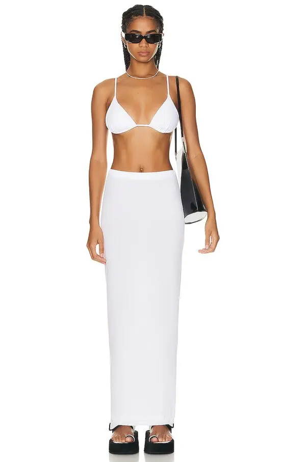 Wardrobe.NYC Layered Tube Skirt - White