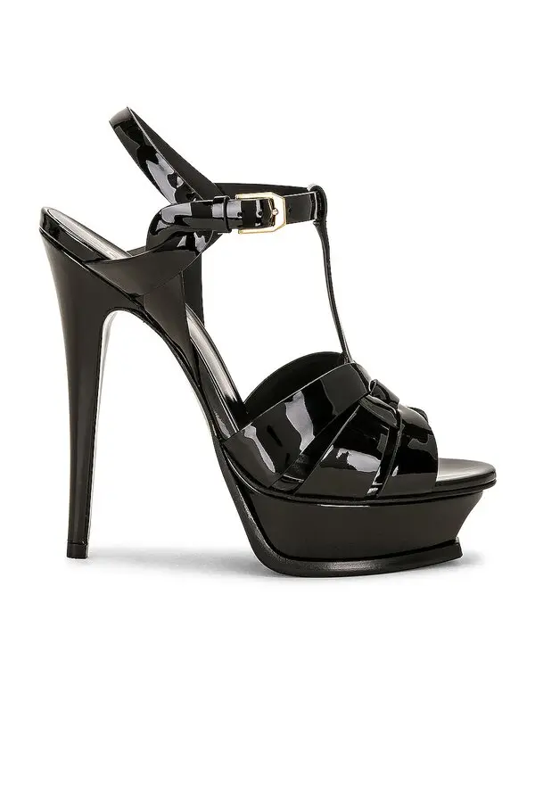 Saint Laurent Tribute Platform Sandal - Nero