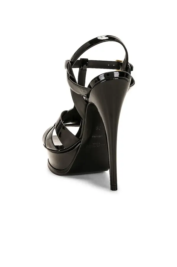 Saint Laurent Tribute Platform Sandal - Nero