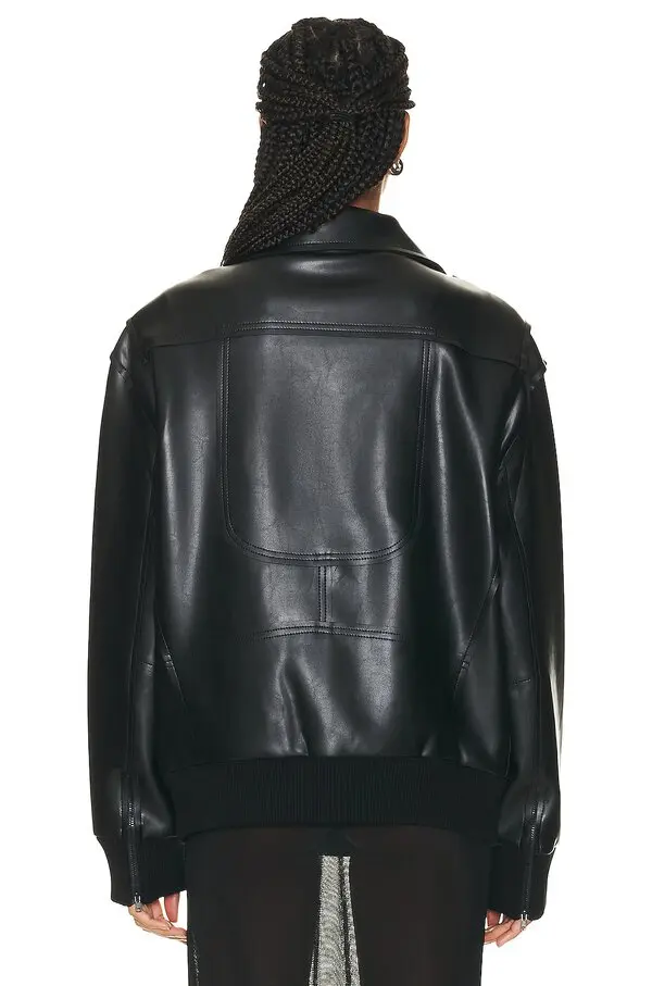Norma Kamali Oversized Moto Jacket - Black