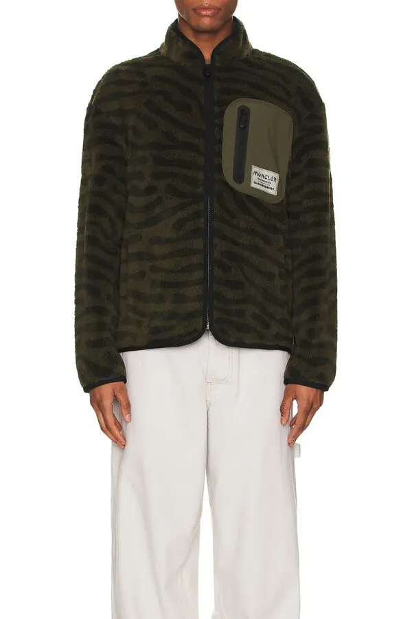 Moncler X Salehe Bembury Zip Up Fleece Cardigan