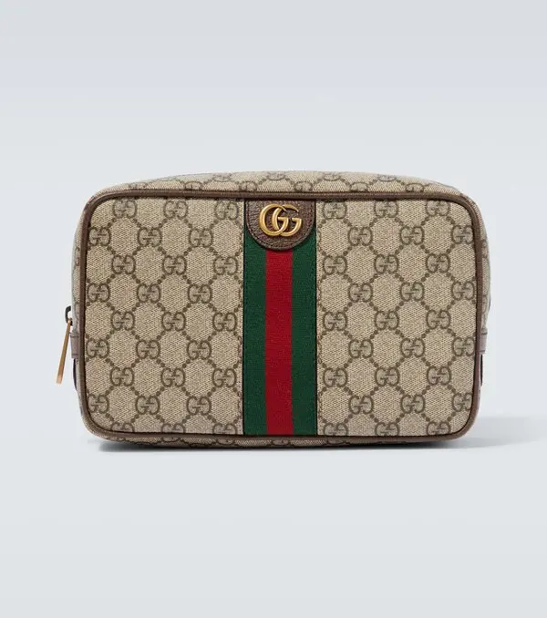 Gucci Savoy Canvas Toiletry Bag - Brown